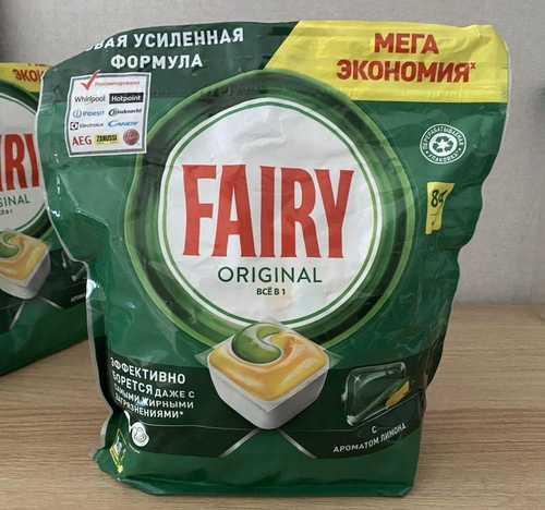 Капсулы для посудомоечных машин fairy