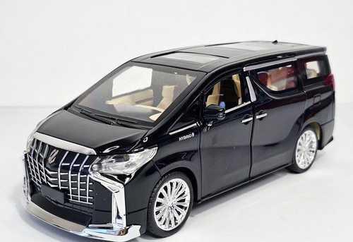 Модель машины Toyota Alphard черная 1:24