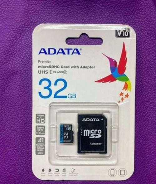Карта памяти MicroSD Adata 32gb