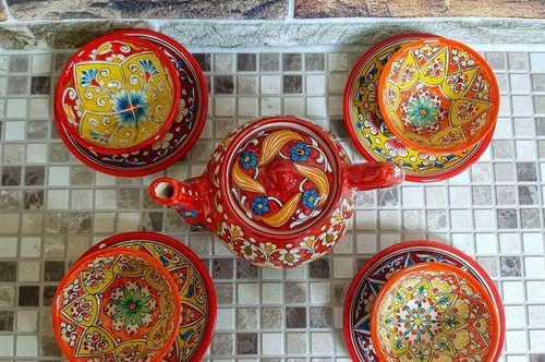 Сервиз набор посуды узбекской