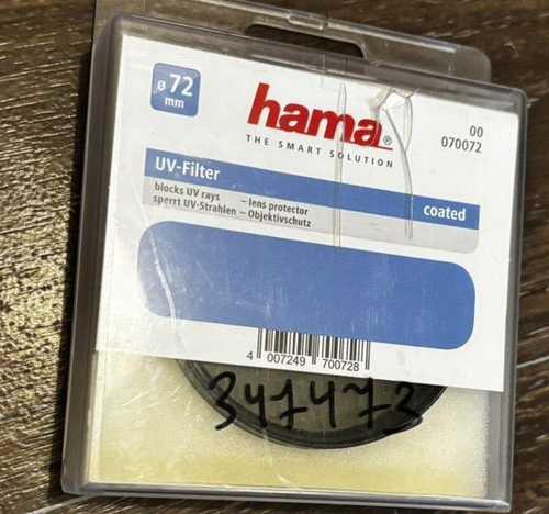 Защитный UV фильтр hama 72mm