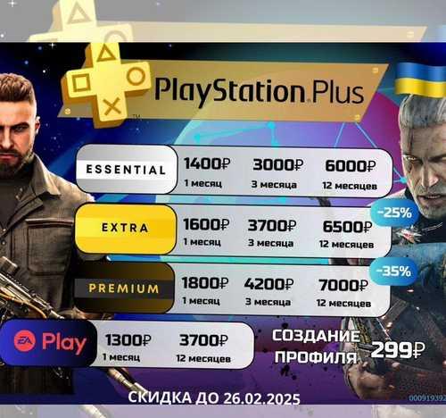 Подписка ps plus delux Украина ps5 ps4 (Арт.70969)