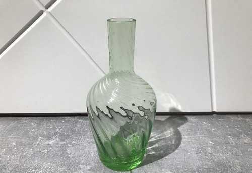 Графин бутылка ваза Зелёное стекло СССР 0,5л