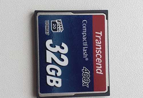 Карта памяти CF transcend compact flash 32gb 400x