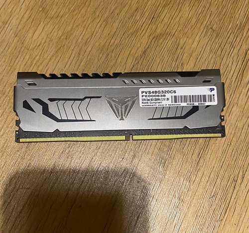 Оперативная память ddr4 8gb 3200 Patriot Viper