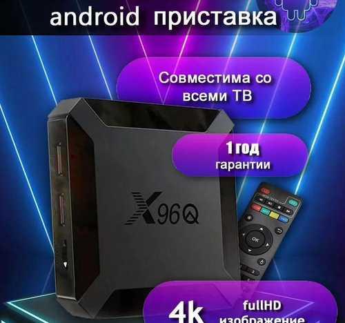 Новая смарт тв приставка SMART TV X96Q 1/8