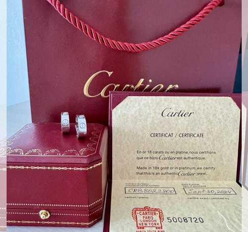 Серьги cartier love