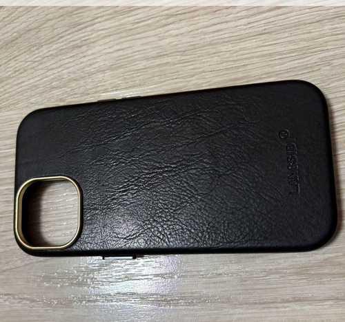 Кожаный чехол iPhone 15 Langsidi