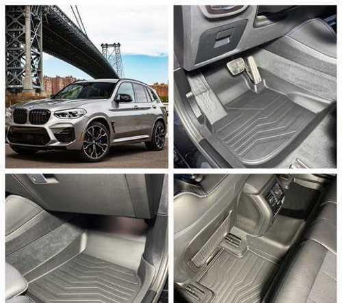 Ковры-3D-Lux Резина-Выс-борт -BMW -X3 (2017-2023)