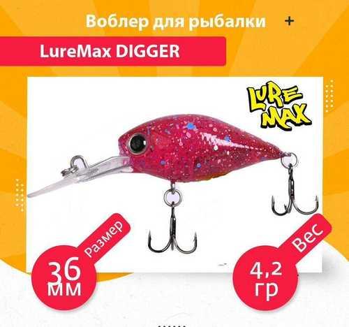 Воблер LureMax digger 36F DR-100 4,2g., плавающий