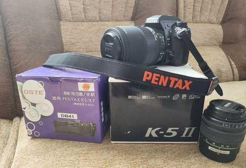 Pentax k5 ii полный комплект, 2 обьектива