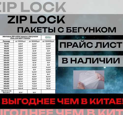 Пакеты зип лок с бегунком зиплок, zip lock матовые