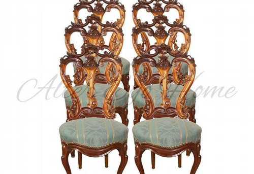 Комплект антикварных стульев В стиле неорококо