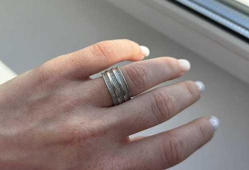 Серебряное кольцо с фианитами 16,5