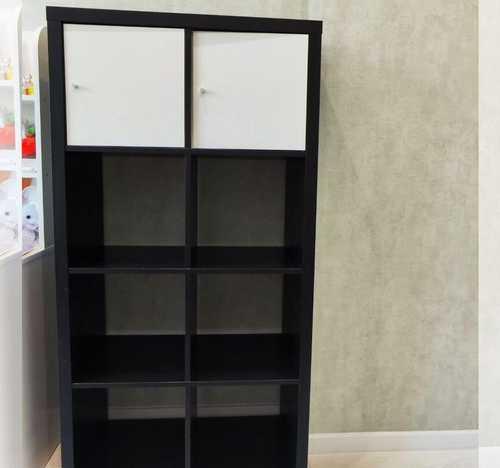 Стеллаж IKEA каллакс 8 ячеек со вставками