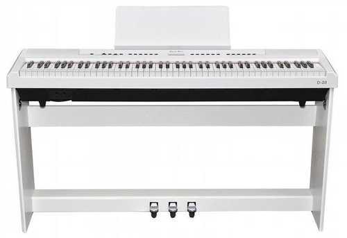 Белое цифровое пианино для обучения и музшколы