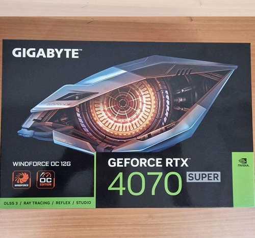 Новая видеокарта gigabyte RTX 4070 super windforce