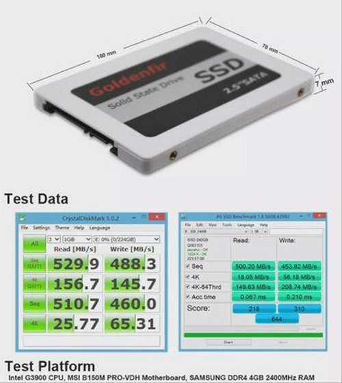 SSD 240gb goldenfir SATA