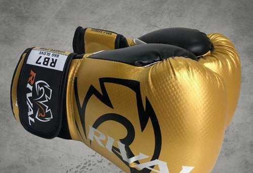 Боксерские перчатки Rival золотой