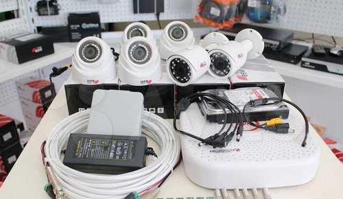 Комплект видеонаблюдения из 6 камер esvi Мп