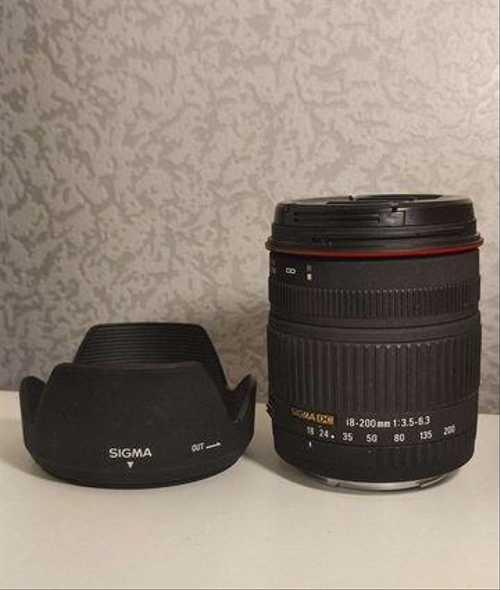 Объектив Sigma 18-200mm 3.5-6.3 DC Canon