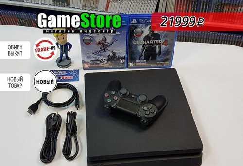 PlayStation 4 Slim 500Gb Черная 3 Игровая Новый