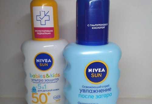 Солнцезащитные спреи spf+50 "Nivea sun"