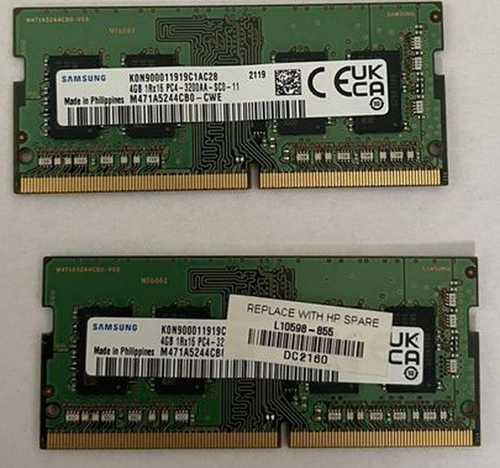 Оперативная память DDR4 4gb sodimm Samsung