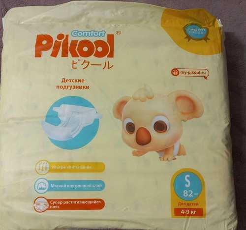 Подгузники Pikool Comfort s 82 шт. 4-9кг