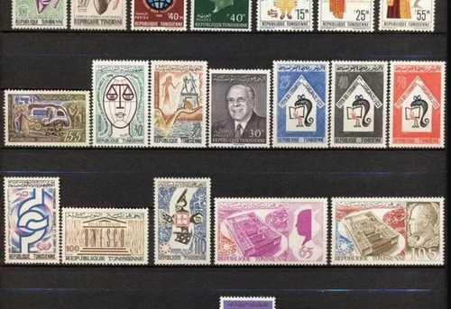 1961-67 г. г. Чистые** марки и блоки Туниса