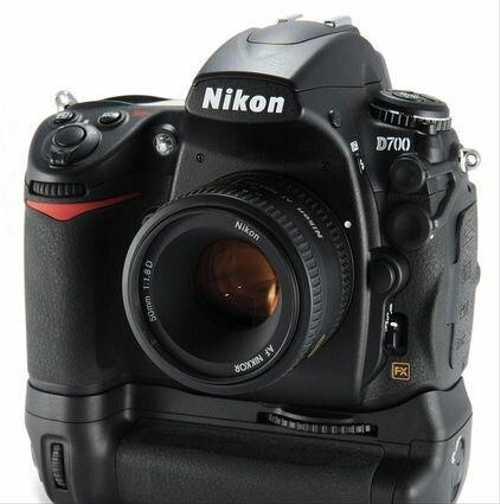 Nikon D700(50мм f1.8D) Сумка+8гб+Бат/ручка+Коробка