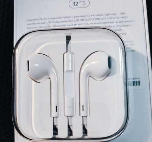 Наушники apple earpods 3,5 мм, iPhone 6