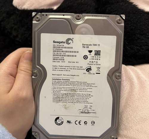 Жесткий диск 750гб Seagate