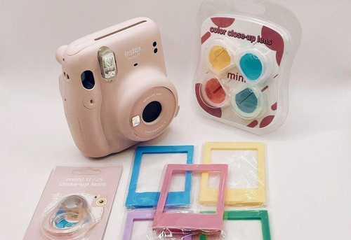 Instax mini 11 розовый + аксессуары