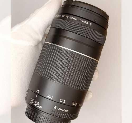 Canon EF 75-300mm f/4-5.6 телевик в отличном