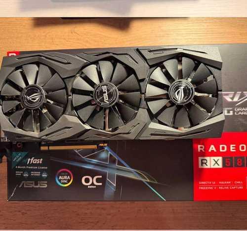 Видеокарта asus strix RX 580 8gb ROG