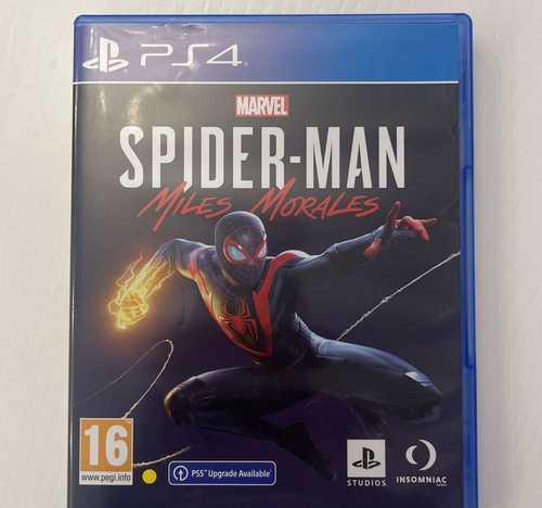 Диск на ps4 spider-man Miles Morales