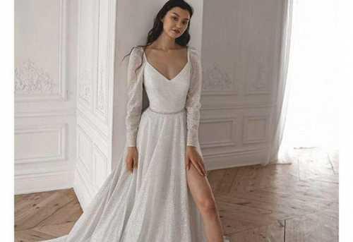 Свадебное платье глиттер 2022