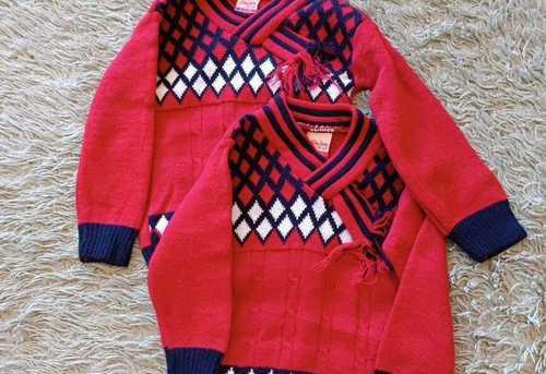 Вязанный свитер на мальчика 104см и 110см 2 шт
