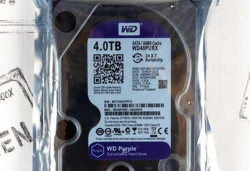 3.5" жесткий диск Western Digital Purple 4Tb
