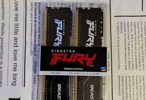 Kingston Fury Beast DDR4 2x8gb 3200MHz