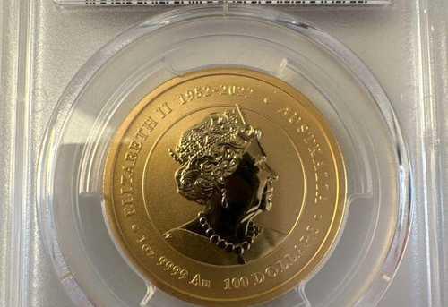 Инвестиционная золотая монета Лунар 3 дракон