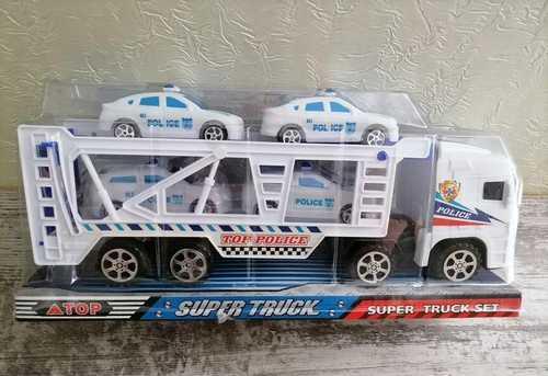 Машинка грузовик автовоз полицейский