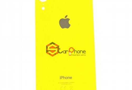 Задняя крышка iPhone XR (CE), большой вход, желтая