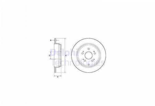 Диск тормозной задний delphi BG4694C для honda CR