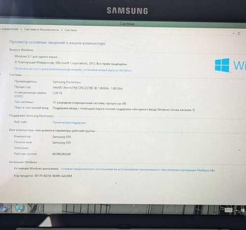 Планшетный компьютер samsung xe500t1c