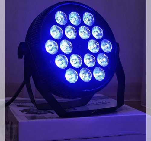 Прожектор par LED 18x18w rgbwauv slim