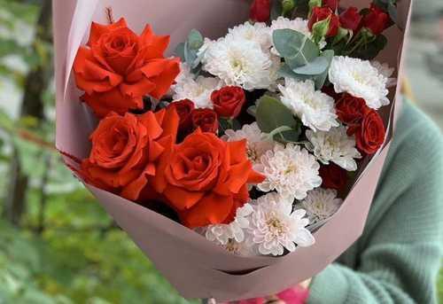Букет цветов с французскими розами с доставкой
