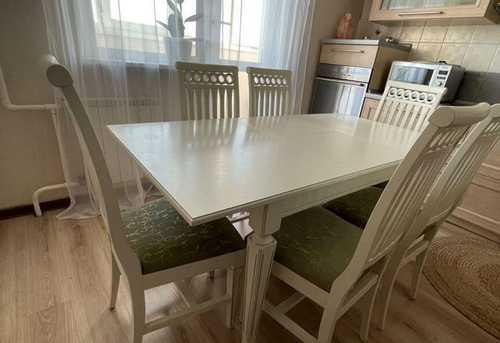 Продаю стол раскладной и стулья (6 шт)