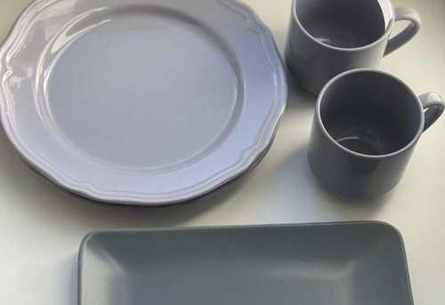 Столовая посуда IKEA тарелки, кружки набор IKEA